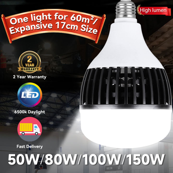 Bóng Đèn LED 50W/80W/100W/150W Đèn Xưởng Công Suất Cao E27 Siêu Sáng ...