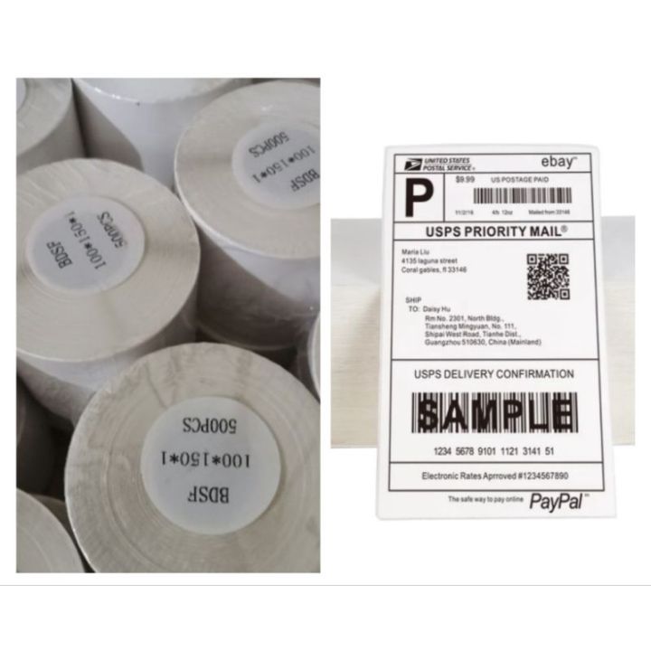 Hot hg71120bq602 Blank Waybill sticker thermal paper 4x6 | Lazada PH
