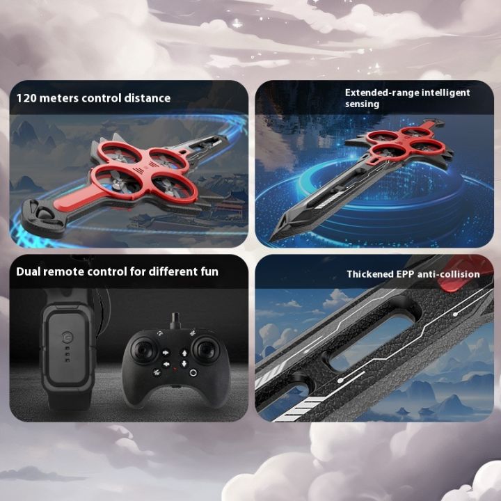 New Hand-Controlled Flying Sword Model Toy Drone Hovering Sword Shaped ...