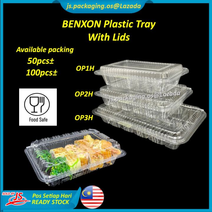 Benxon Plastic Tray Bakery Disposable Plastic Clear Food Box / Bekas ...