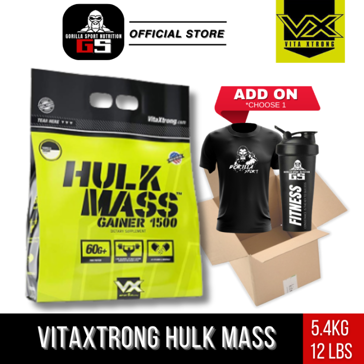 Hulk Mass Gainer Protein Halal Mass 1500 Calories Vitaxstong Protein Usa Weight Gain Protein ...