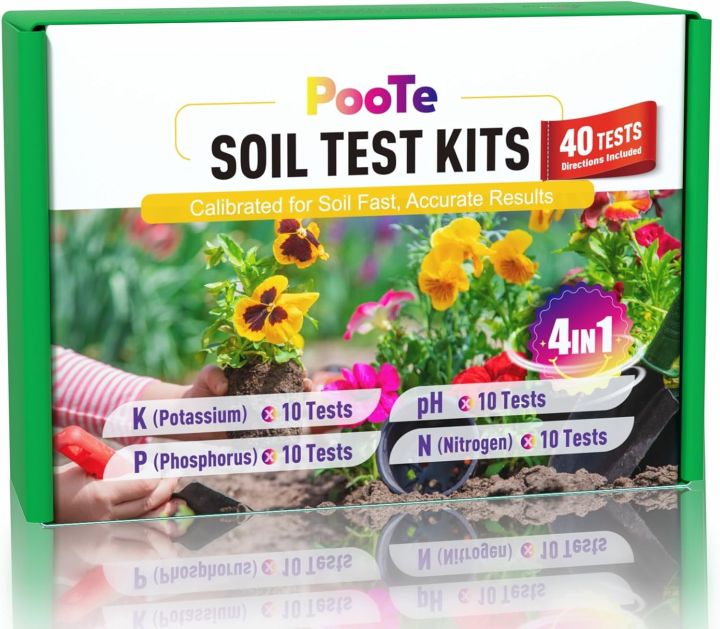 Soil Test Kit - 4-in-1 Soil Testing Kit with Test Tube & Tablets - 40 ...