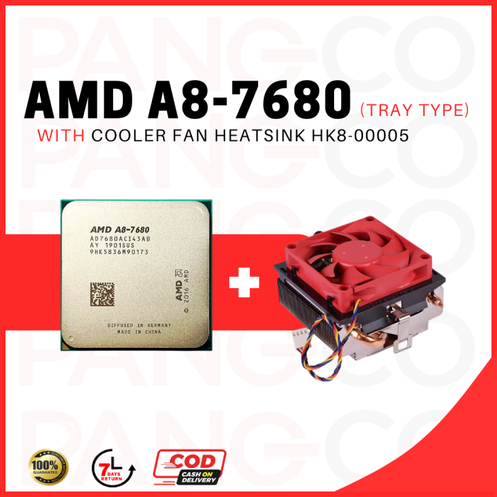 AMD A8-7680 FM2 Tray Type Processor with Cooler Fan Heatsink HK8-00005 ...