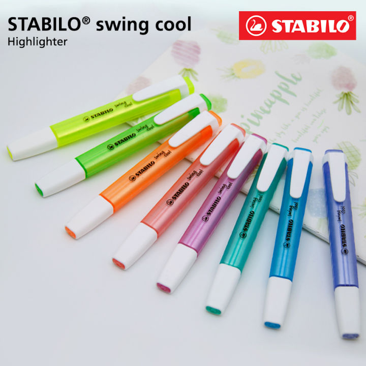 STABILO swing cool Fluorescent Neon Highlighter Pen Marker Color Set ...