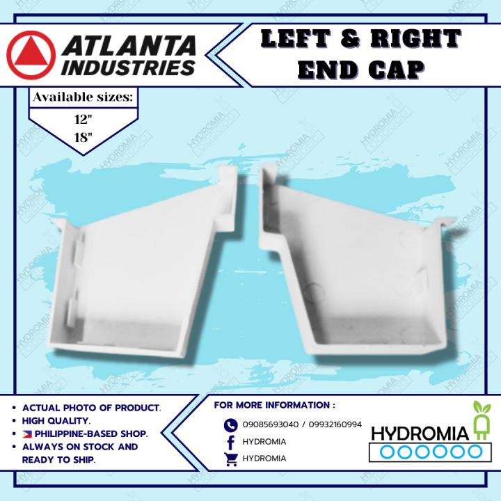 ATLANTA DURACON PVC GUTTER END CAP LEFT, RIGHT 12" , 18" | Lazada PH