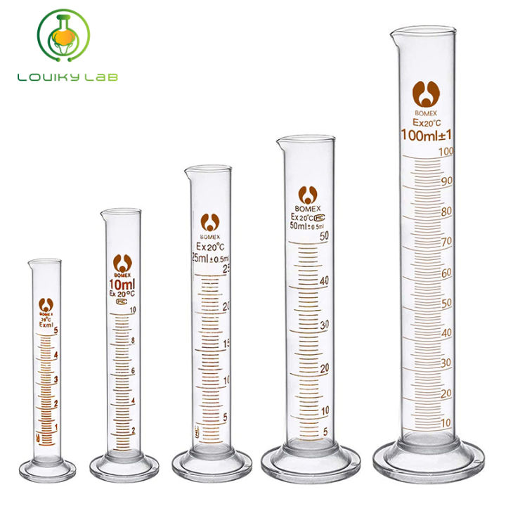 5/10/25/50/100/250ml Thick Glass Graduated Measuring Cylinder Set ...