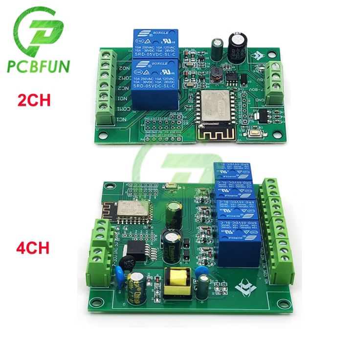 ESP8266 WIFI 4 Channel Relay Module DC 12V 24V ESP-12F Development ...