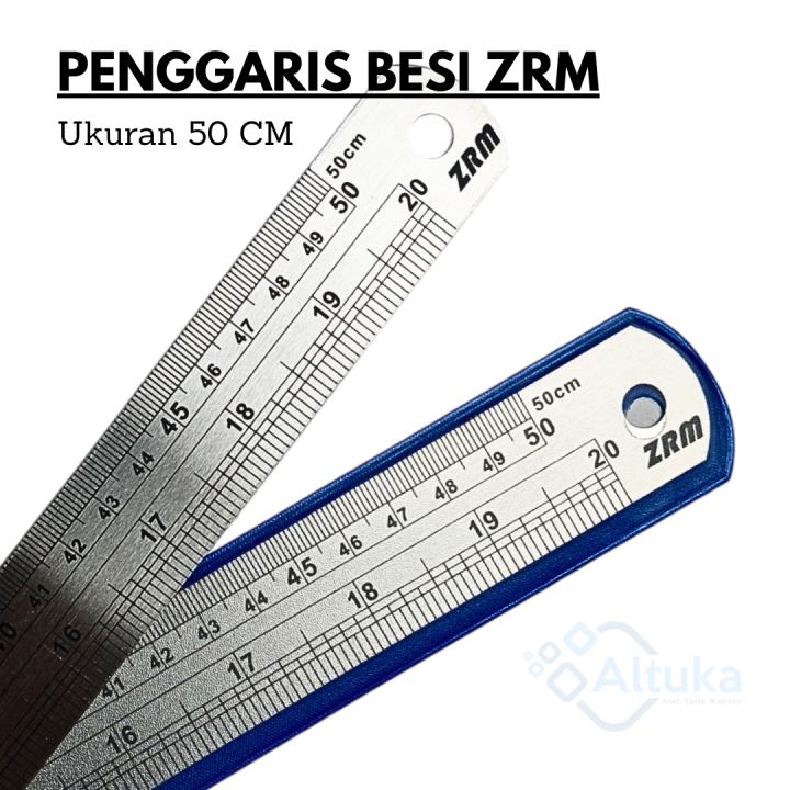 Penggaris Besi ZRM Stainless Super Tebal 50 CM | Lazada Indonesia