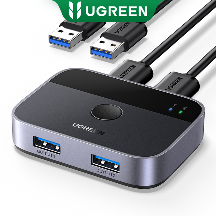 UGREEN USB 3.0 Sharing Switch 2 in 2 out, 2 Computers 4*USB C Port 5Gpbs Peripheral Switcher ...