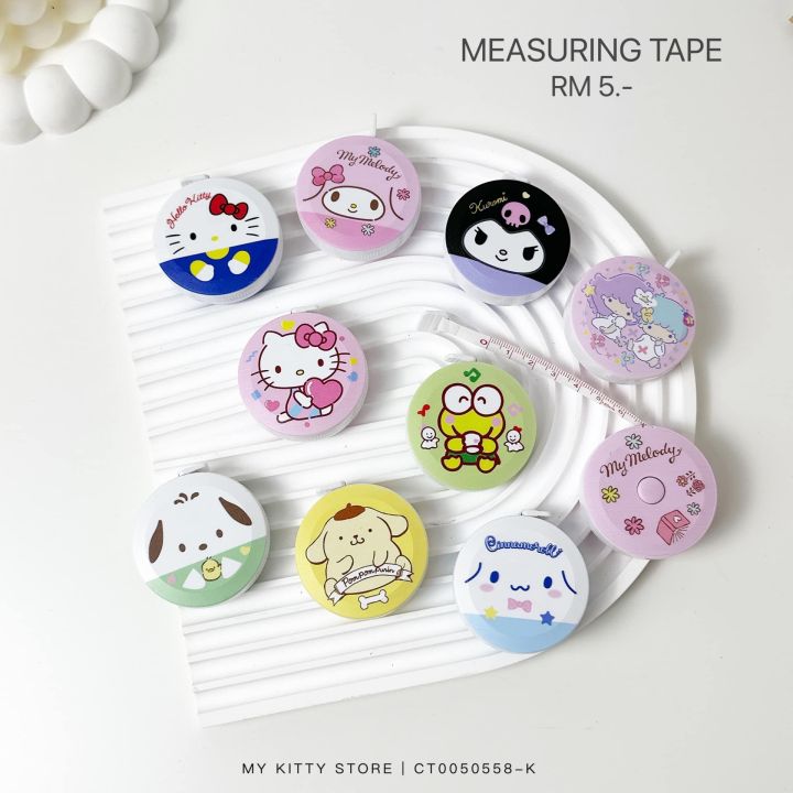 Hello Kitty My Melody Twin Star Measuring Tape Pompompurin Kuromi ...