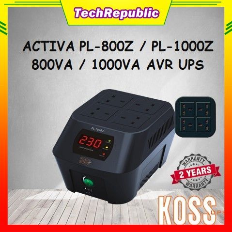 KOSS ACTIVA PL-800Z 800VA / PL-1000Z 1000VA AVR AUTOMATIC VOLTAGE ...
