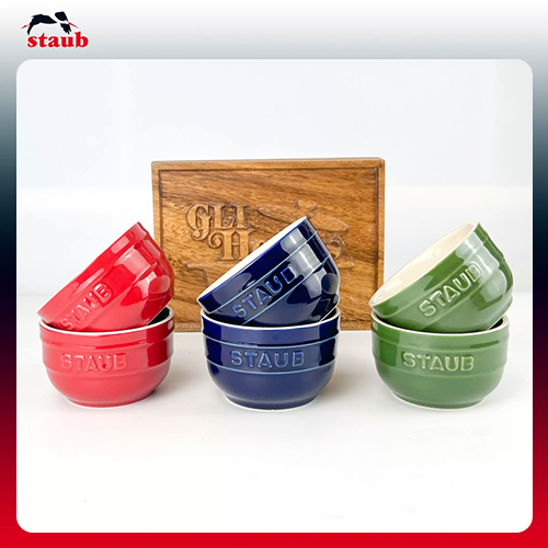 Staub Authentic/Original Ramekins set of 2, 8cm Colors: Cherry, Basil ...