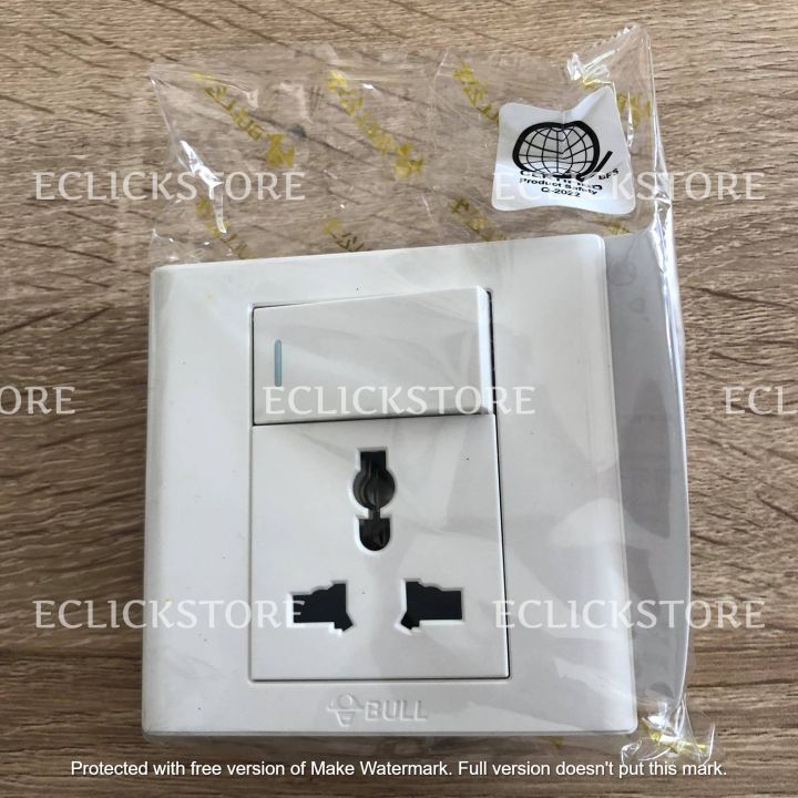 BULL Wall Switch & Socket Combined Socket G06E205 | Lazada PH