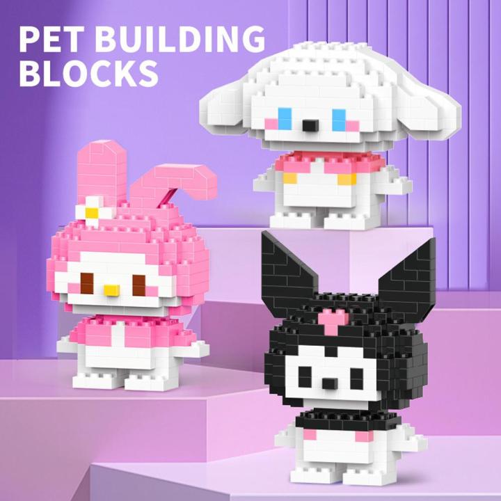 Nano Building Blocks Kuromi Cinnamoroll Dog Sanrio Gifts Pudding Model Puzzle Cute Girls DIY ...