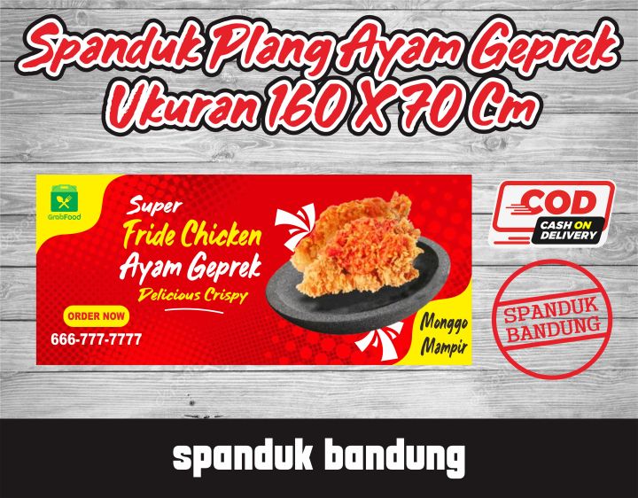SPANDUK / BANNER /SPANDUK AYAM GEPREK / BANNER GEPREK/TULISAN BISA ...