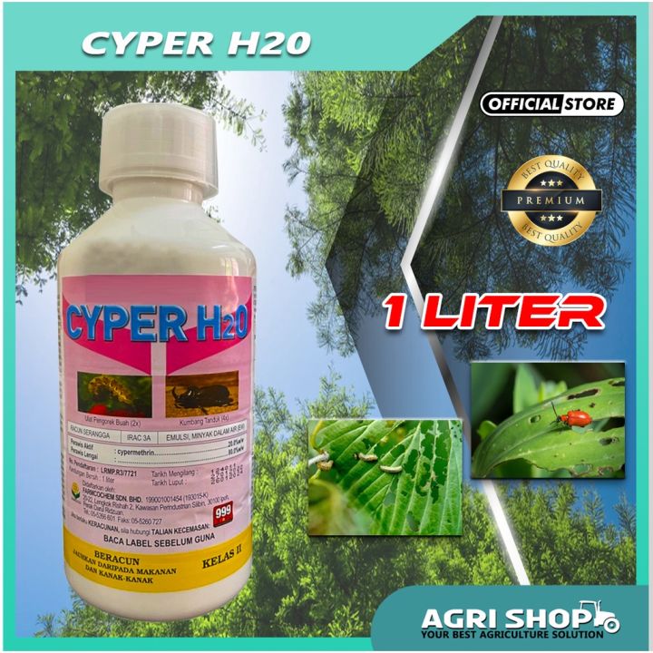 Cyper H20 Cypermethrin 1L Racun Ulat Pengorek Buah Dan Kumbang Tanduk ...