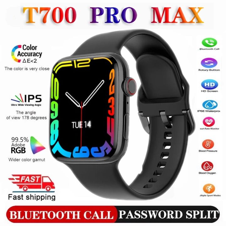 【READY STOCK】GT T700 Pro Max Smart Watch Waterproof Original Custom ...