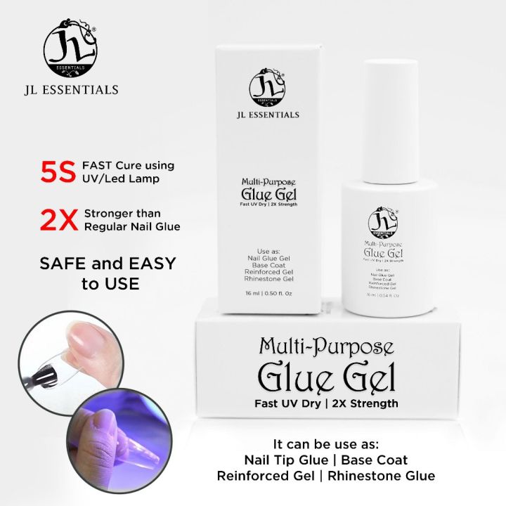 JL Essentials (NEWLY IMPROVE) MULTI PURPOSE GLUE GEL Base coat/Nail ...