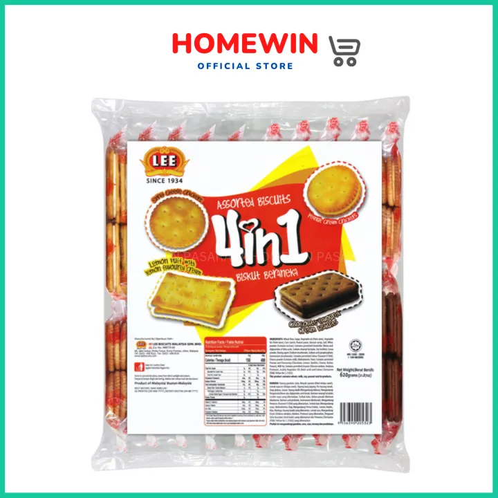 Lee Biscuit Assorted Biscuits 4in1 (620g) | Lazada