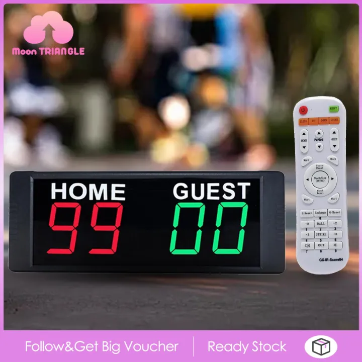 Moon TRIANGLE Wall Mounted Electronic Digital Scoreboard Remote Control ...