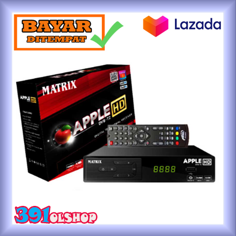 Set Top box Tv Digital Matrix DVB T2 EWS Apple HD Merah | Lazada Indonesia