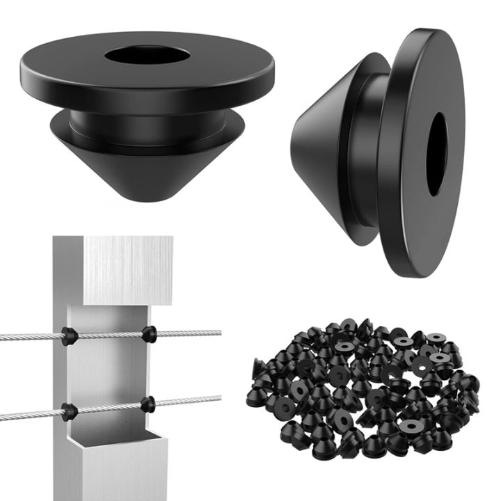 【DNK】-100PCS Cable Railing Rubber Grommets Set Kit for 1/8Inch 5/32Inch ...