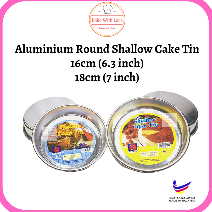 BWL Aluminium Shallow Round Cake Tin Mould (16cm/18cm) | Loyang Kek ...