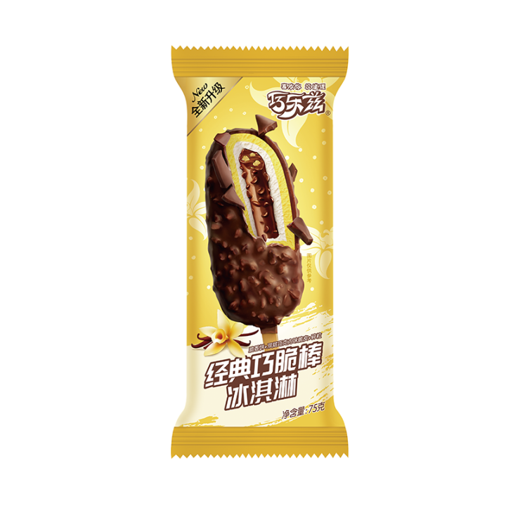 Yili Qiaolezi Classic Qiaocuibang Ice Cream (75g*5 sticks/box) [Chocolate Star Man] | Lazada PH