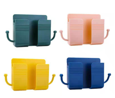 Wall Mounted Phone Holder Organizer Storage Box Remote Control Mounted ...