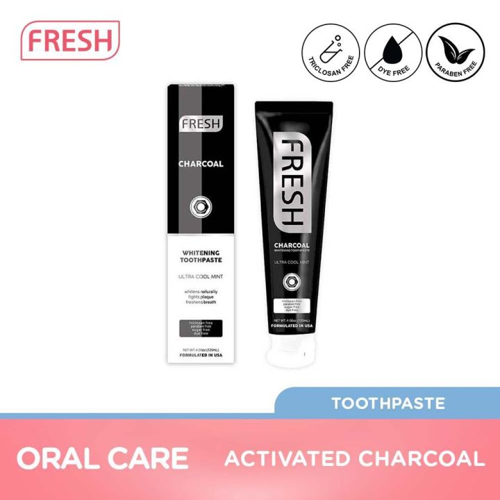 Fresh Charcoal Toothpaste (120ml) - Whitens Teeth in 7 Days | Lazada PH
