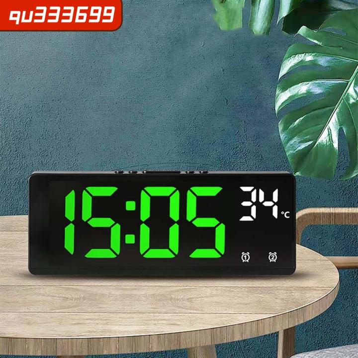 QU333699 Creative Backlight Temperature Calendar Number Clock Large ...