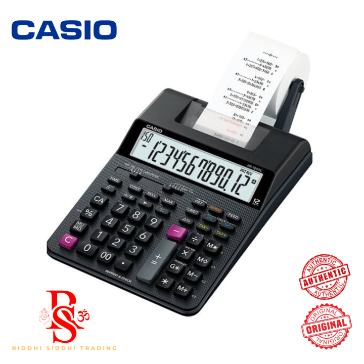Casio HR-100RC HR 100 RC Casio Printing Calculator Adding Machine 12 ...