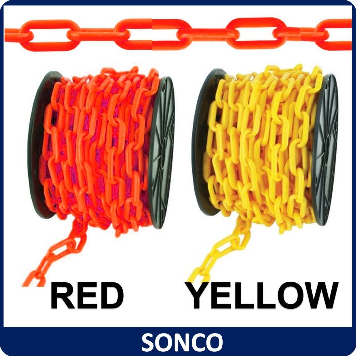 6mm x 25M PVC Chain Plastic Chain 6mm Width for Safety Road Cone PVC ...