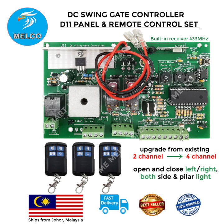 Arm Panel Board D11 4CH 433mhz Built-in Receiver Swing / Folding Gate ...