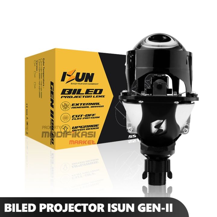 BILED ISUN GEN-2 2.5 INCH 3 INCH DC 12V 55W PROJECTOR LED BLUE LENS ...