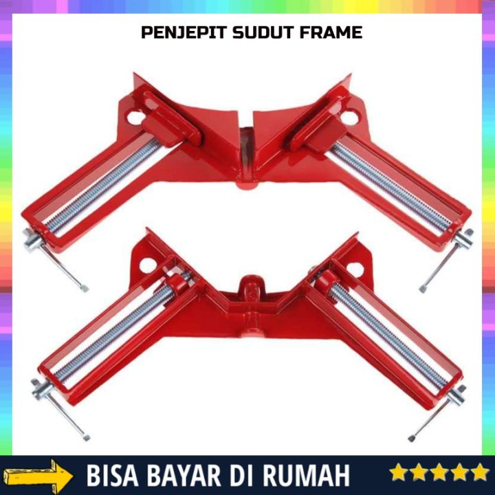Clamp Penjepit Sudut Frame Kaca Kayu Besi Aluminium Angle 90 Derajat ...