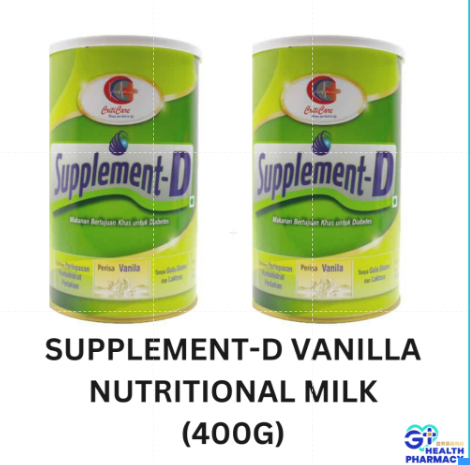 SUPPLEMENT D VANILLA NUTRITIONAL MILK 400G | Lazada
