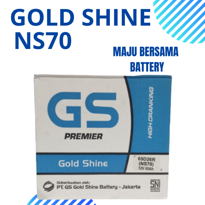 Aki Mobil Kijang Kapsul Hino Truk Ranger NS70 GoldShine Aki basah ...