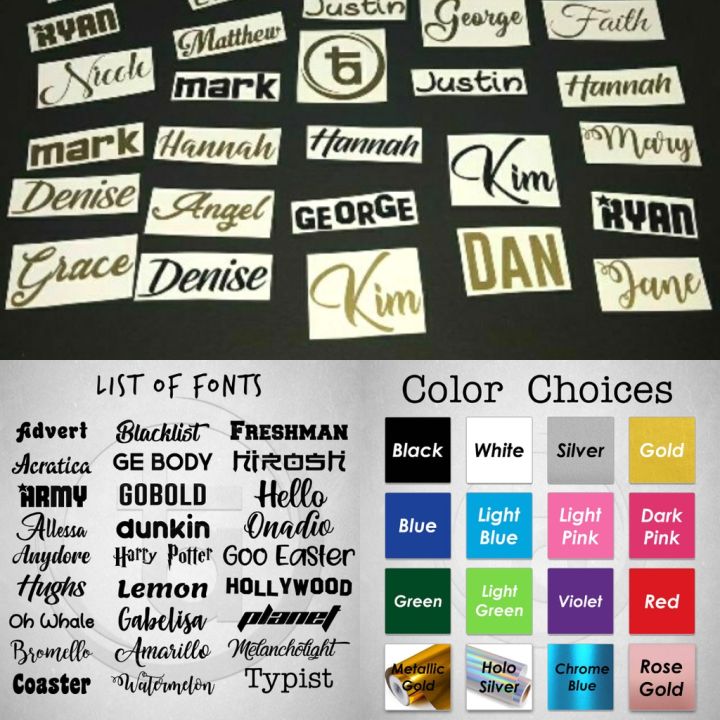 Cheapest (COD) Custom Name Sticker Vinyl Decal Personalized for Gifts ...