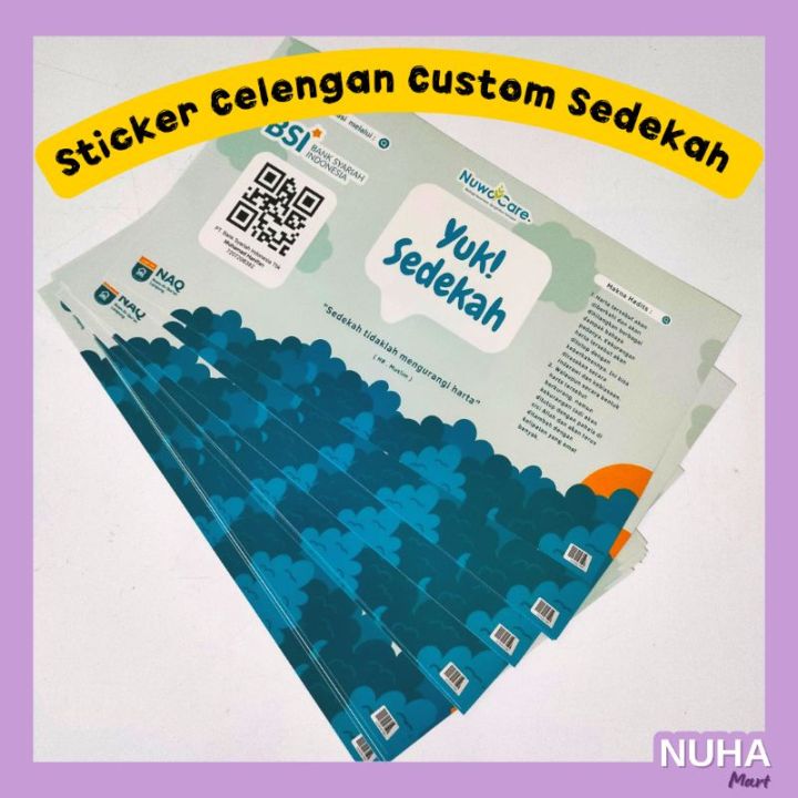 Sticker Custom Kencleng Infaq Sedekah Wakaf Masjid Musholla Stiker ...