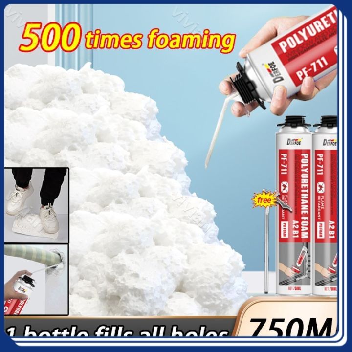 Foam sealant spray Polyurethane foam PU foam spray 750ML Fills cracks vents Expanding foam spray ...