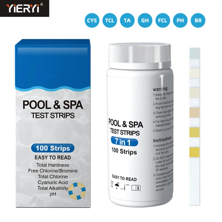 100/50pcs Strips 14 in 1 Test Strips Swimming Pool Spa Reagent Strips ...