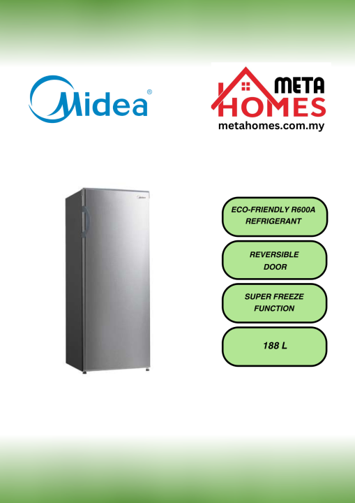 Midea 188L Upright Freezer MD-MUF-208SD | Lazada