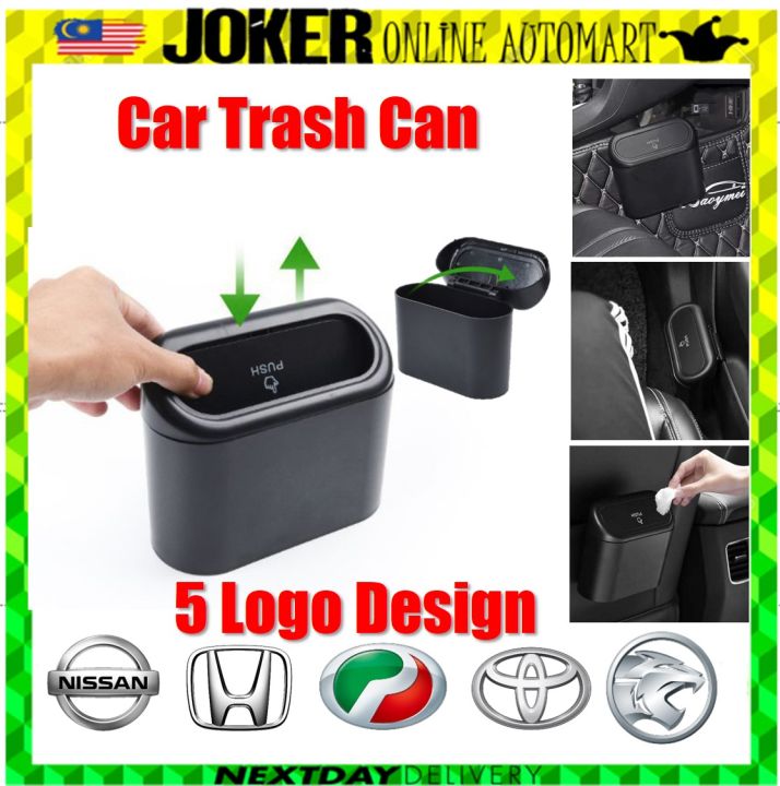 Universal Car Trash Can Garbage Flip Lid Dust Bin Drive Bin Hanging ...