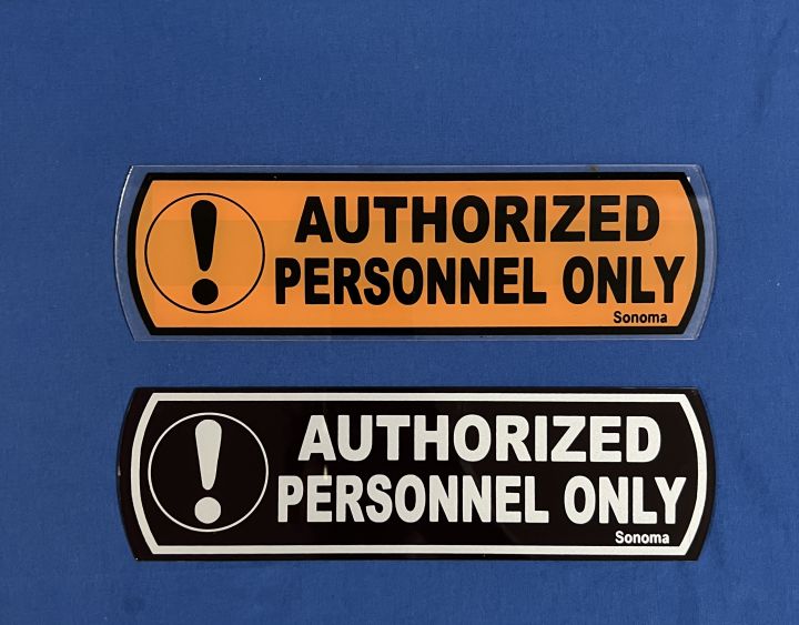 A-Mart Acrylic Signage 3x10 inches Authorized Personnel Only Sign ...