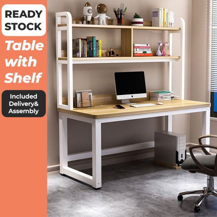 [SG Seller]Study Table with shelves/Computer Desk/Office Table 80/ 100 ...