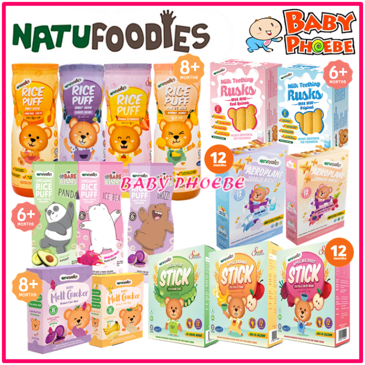 NatuFoodies Baby & Kids Rice Puff / Stick / Teething Rusk Baby Snack ...