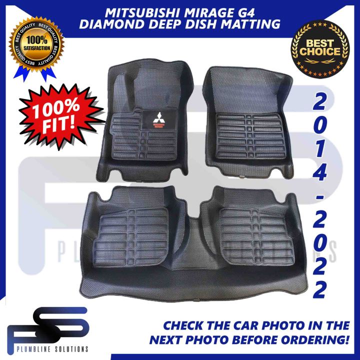 5D Black Diamond Deep Dish Matting for Mitsubishi Mirage G4 Hatchback ...