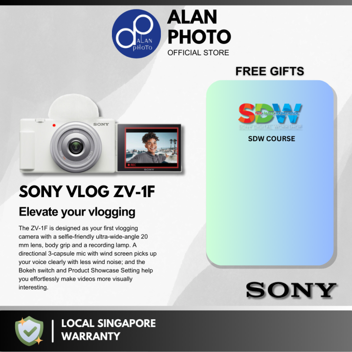 Sony ZV-1F ZV1F ZV-1 Digital Vlogging Camera with 4K HDR I Sony ...