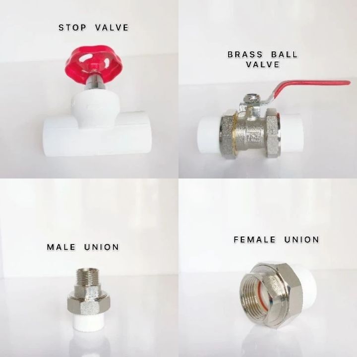 PPR PIPE FITTINGS GATE VALVE, BRASS BALL VALVE, FEMALE UNION, MALE ...